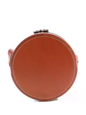 Celine Tambour Bag Triomphe Coated Canvas Medium - Brown