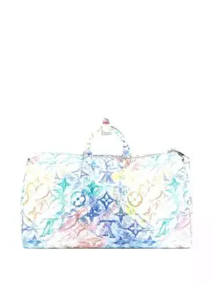 LOUIS VUITTON Keepall Bandouliere 50 Travel Bag Monogram Pastel Multicolor Limited Edition
