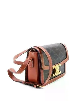 Celine Triomphe Coated Canvas Teen Shoulder Bag - Brown