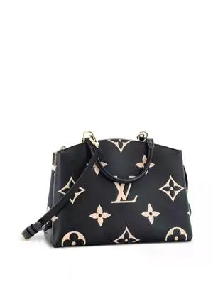 LOUIS VUITTON Petit Palais Handbag Bicolor Monogram Empreinte Giant - Black