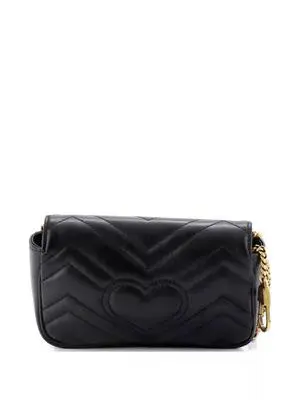 Gucci Gg Marmont Super Mini Flap Bag - Black