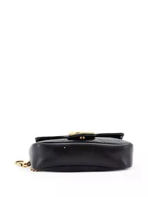 Gucci Gg Marmont Super Mini Flap Bag - Black