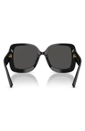 Dolce & Gabbana 55mm Square Sunglasses - Black/dark Grey
