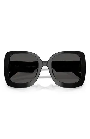 Dolce & Gabbana 55mm Square Sunglasses - Black/dark Grey
