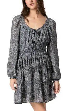 Paige Kenmare Floral Tiered Dress - Navy Multi