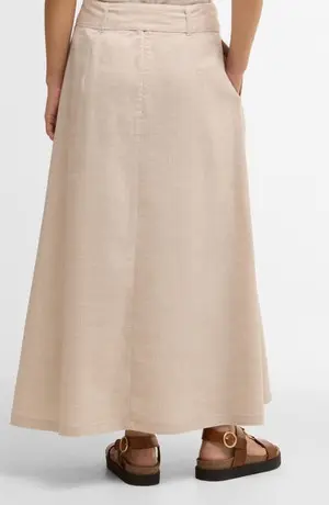 Barbour Gabby Linen Blend Maxi Skirt