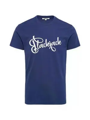 BLACKJACK Logo-detail T-shirt - Blue