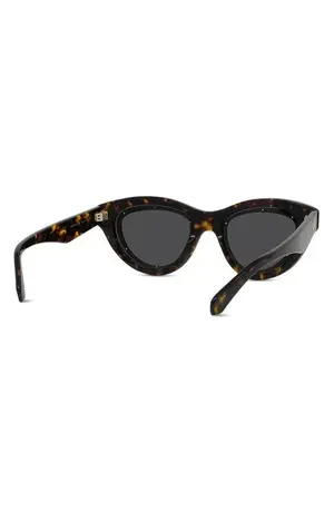 Loewe Anagram 53mm Cat Eye Sunglasses - Dark Havana/smoke
