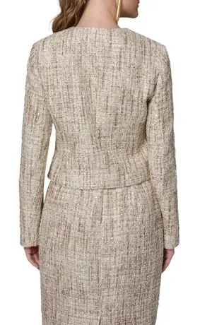 Donna Karan New York Sequin Tweed Blazer