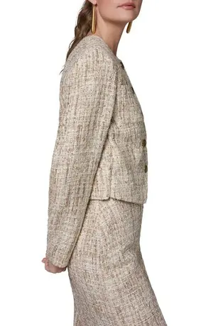 Donna Karan New York Sequin Tweed Blazer