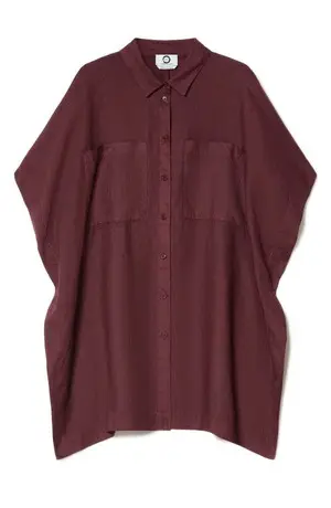 Marina Rinaldi Linen Canvas Button-up Tunic