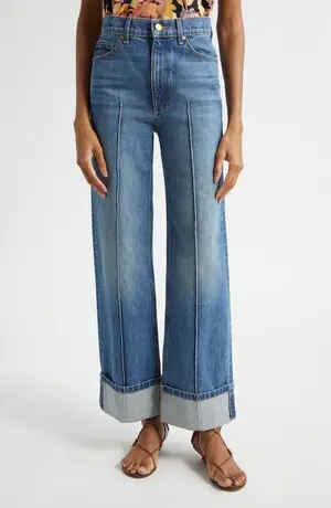 Ulla Johnson Genevieve Pintuck Jeans - Danube