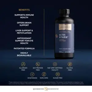 QUICKSILVER SCIENTIFIC Liposomal Ultra Vitamin Liquid Multivitamin With Antioxidant Support