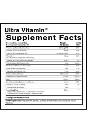 QUICKSILVER SCIENTIFIC Liposomal Ultra Vitamin Liquid Multivitamin With Antioxidant Support