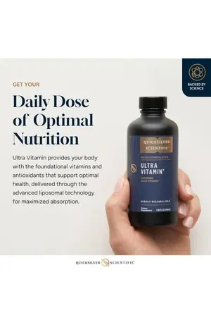 QUICKSILVER SCIENTIFIC Liposomal Ultra Vitamin Liquid Multivitamin With Antioxidant Support