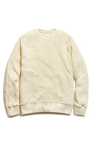 Billy Reid Rib Crinkle Cotton Sweatshirt - White