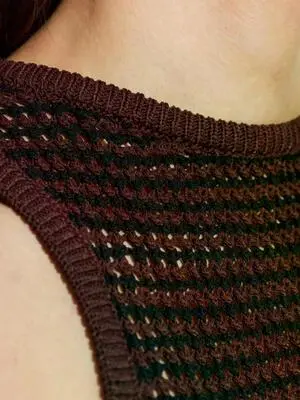 Bond Eye Asher Open-knit Top - Brown