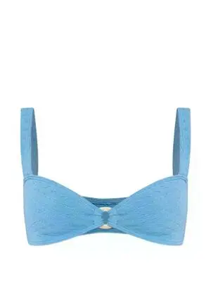 Bond Eye Ring Textured Two-piece Swimsuit - Blue