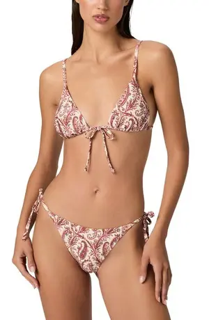 Paige Cameron Tie Front Triangle Bikini Top