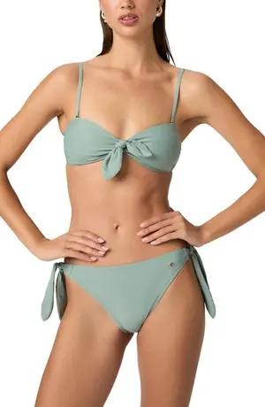 Paige Libby Tie Front Bandeau Bikini Top - Surf