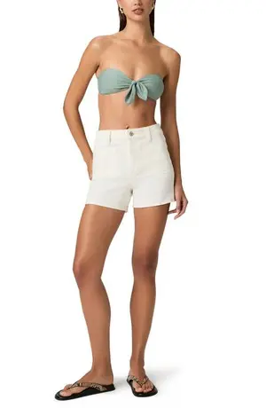 Paige Libby Tie Front Bandeau Bikini Top - Surf