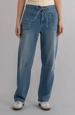 Kut From The Kloth Ashton Slouchy Drawstring Barrel Leg Jeans - Budgeted