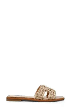Steve Madden Hadyn Woven Strap Slide Sandal - Raffia