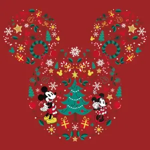 MICKEY & FRIENDS Christmas Silhouette Graphic T-shirt