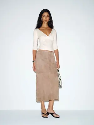 REFORMATION Aylani Knit Top - Ivory