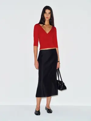 REFORMATION Aylani Knit Top - Red
