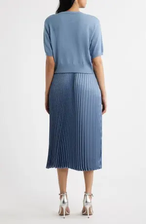 CECE DUPRAZ Sweater And Pleated Skirt Two-piece Set