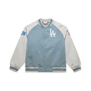 Mitchell & Ness Los Angeles Dodgers Thunderstorm Head Coach Lightweight Satin Jacket