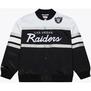 Mitchell & Ness Las Vegas Raiders Head Coach Lightweight Satin Jacket