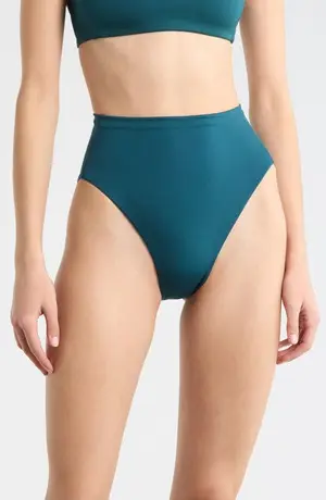 LEFT ON FRIDAY Hi Hi High Waist Bikini Bottoms - Deep End