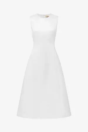 LEO LIN Cleo Sleeveless Midi Dress - Snow