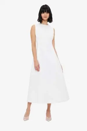 LEO LIN Cleo Sleeveless Midi Dress - Snow