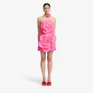 LEO LIN Floret Mini Dress - Fuchsia