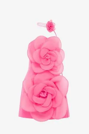 LEO LIN Floret Mini Dress - Fuchsia