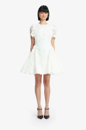 LEO LIN SHOPIFY Elyse Lace Short Sleeve Mini Dress