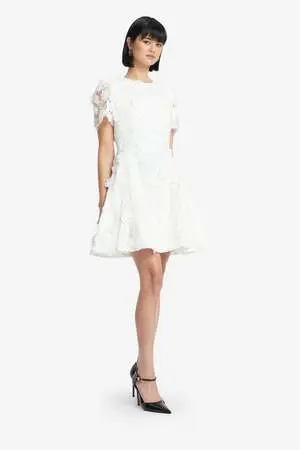 LEO LIN SHOPIFY Elyse Lace Short Sleeve Mini Dress
