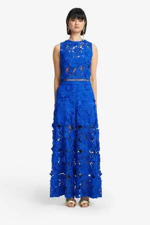 LEO LIN Candied Lace Wide Leg Pants