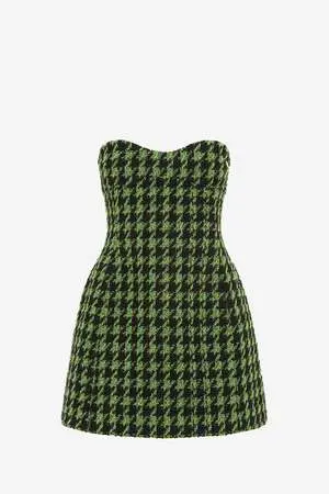 LEO LIN Rosario Tweed Mini Dress - Houndstooth