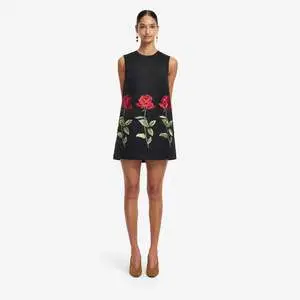 LEO LIN Yvonne Embroidered Mini Dress