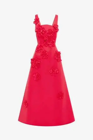 LEO LIN SHOPIFY Rianne Floral Appliqué Maxi Dress - Rosa