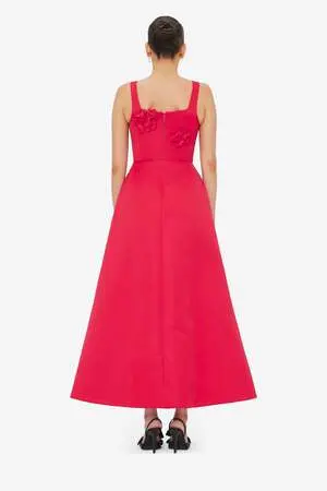 LEO LIN SHOPIFY Rianne Floral Appliqué Maxi Dress - Rosa