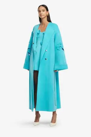 LEO LIN SHOPIFY Celestine Appliqué Wool Coat