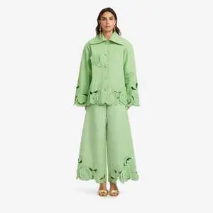 LEO LIN Jayna Appliqué Jacket - Juniper Green