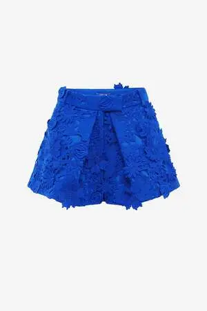 LEO LIN Josie Lace Shorts - Lapis