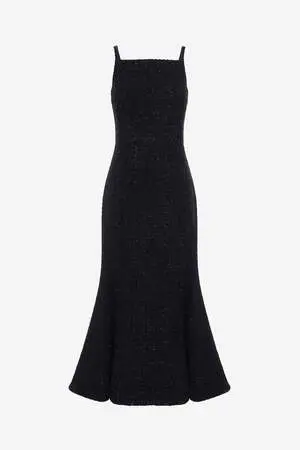 LEO LIN SHOPIFY Regina Tweed Midi Dress - Ebony