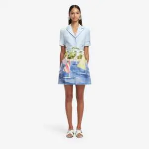 LEO LIN Brigitte Mini Dress - Nautical Print